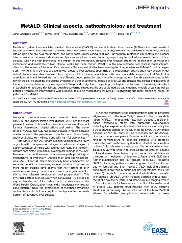 Met Ald Clinical Aspects Pathophysiology and Treatment | PDF ...