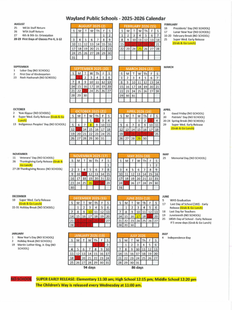 2025-2026 Final Calendar and Holiday Observances | PDF