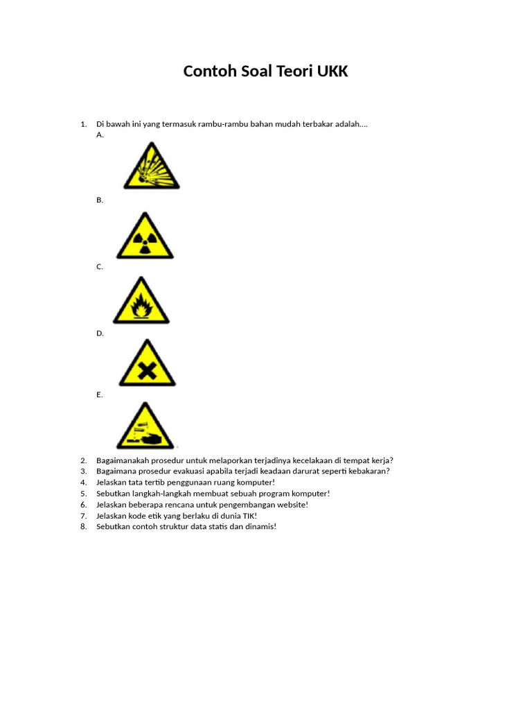 Contoh Soal Teori UKK | PDF