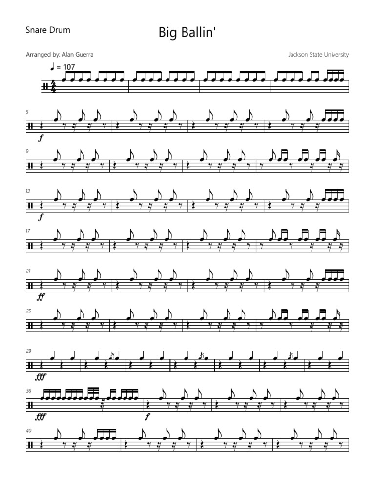 Big Ballin JSU-Snare Drum | PDF
