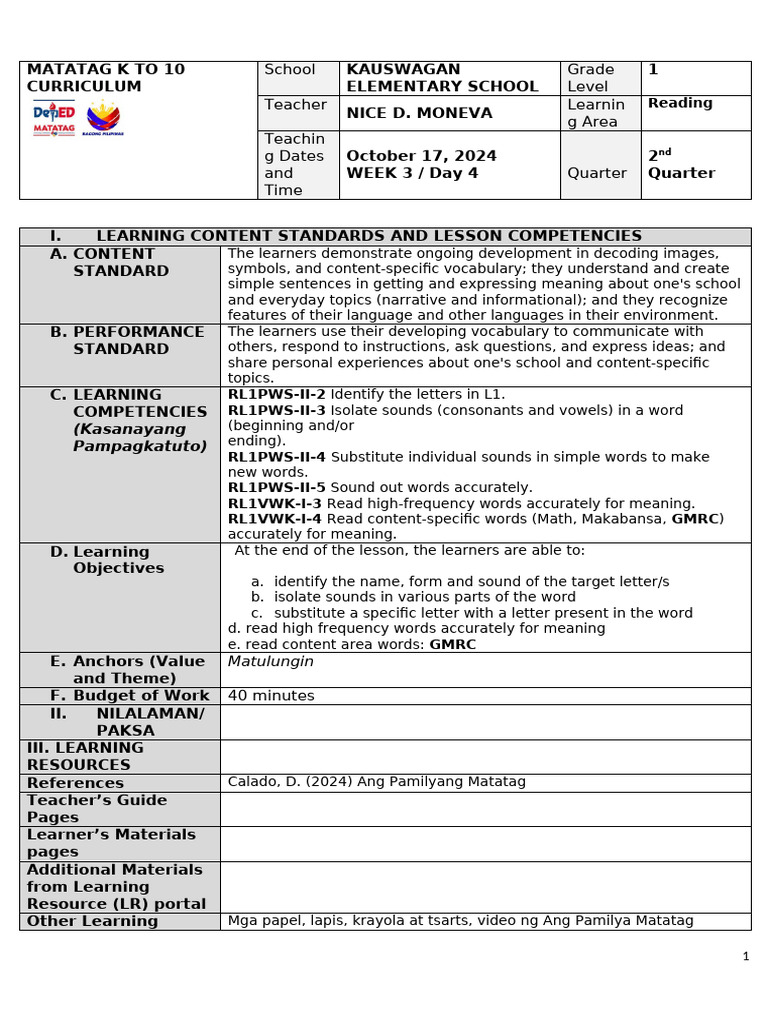 Quarter 2 Week 3 Day 4 | PDF