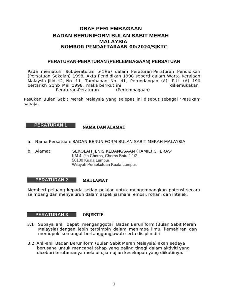 draf perlembagaan | PDF