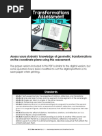 Transformations Practice With Answer Key | PDF | Cartesian Coordinate ...