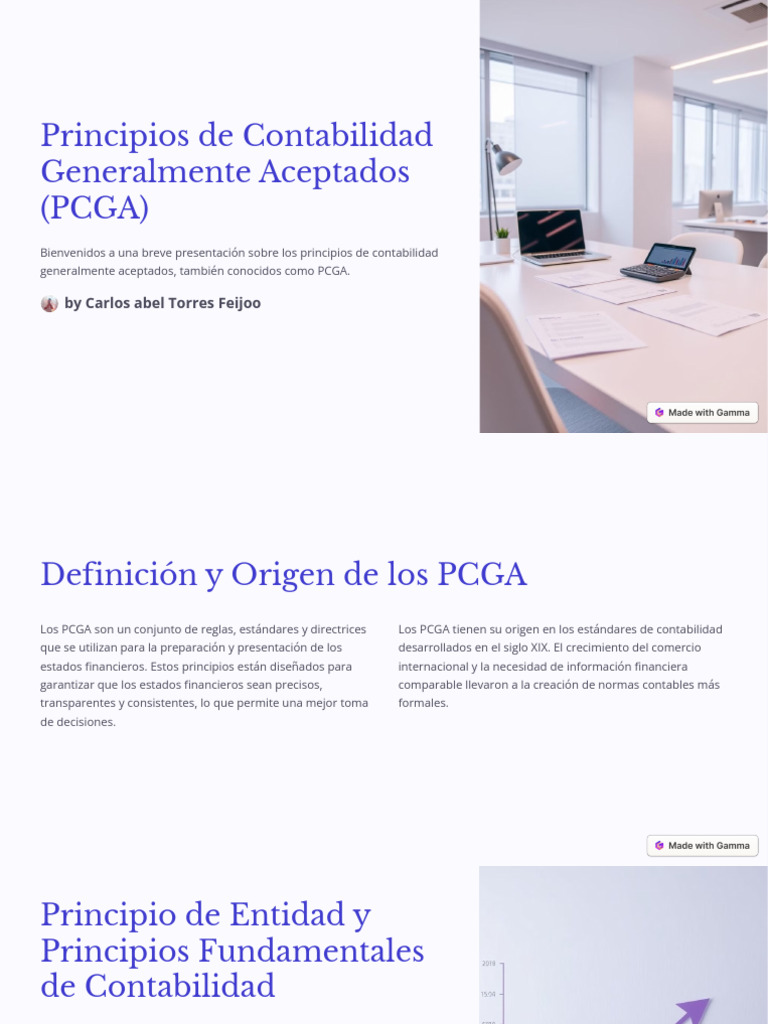 Principios de Contabilidad Generalmente Aceptados PCGA | PDF ...