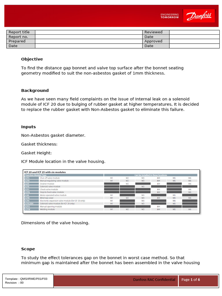 Engineering Report Template Word | PDF | Valve