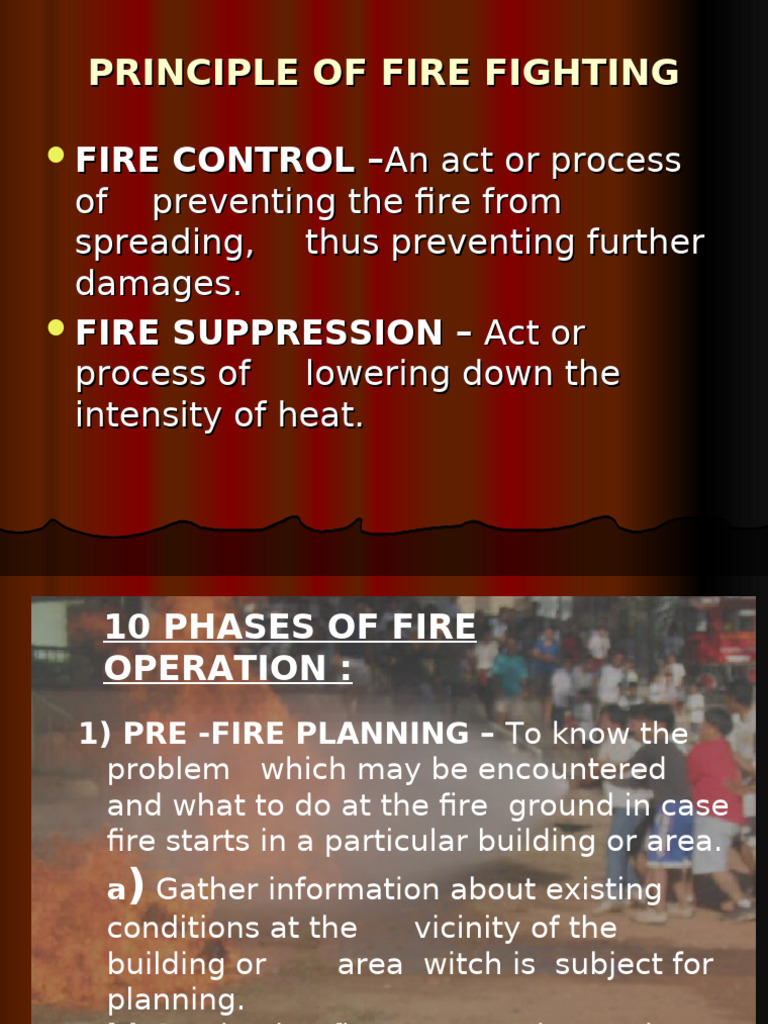 Principle of Firefighting | PDF | Firefighting | Fires