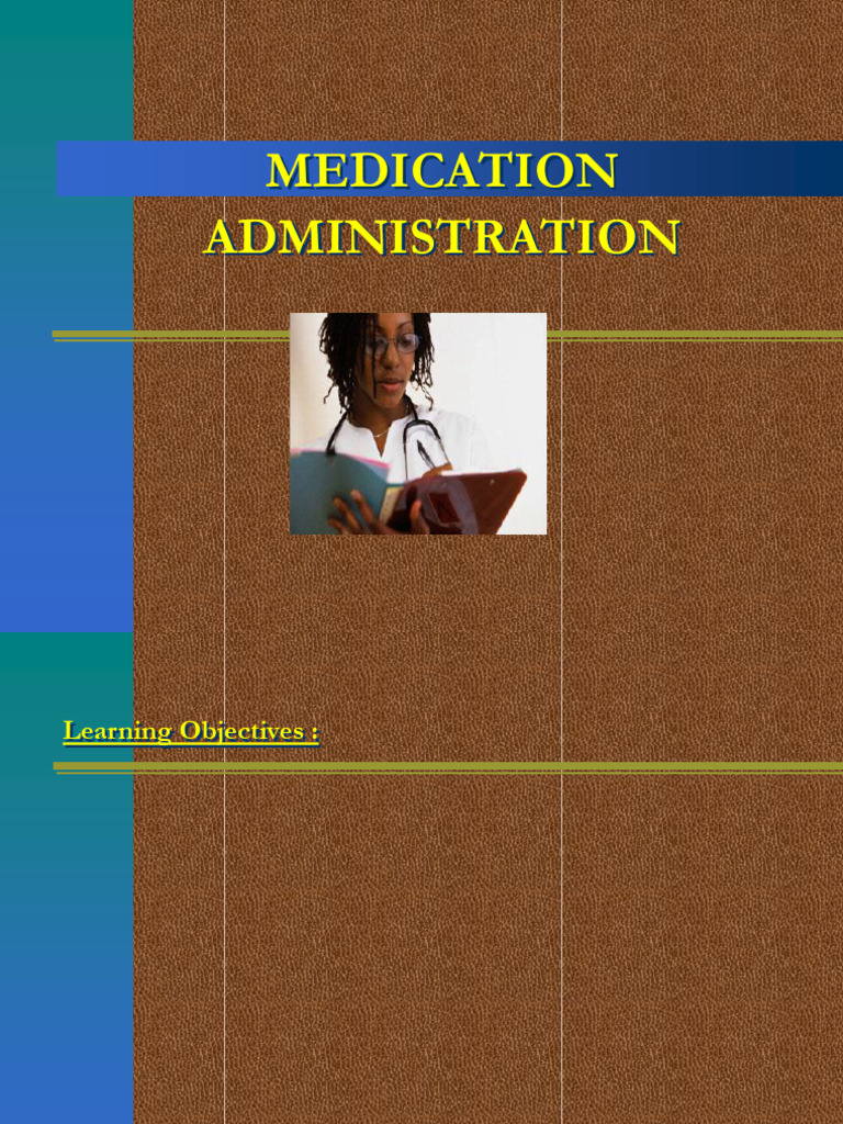 Pharma Rle Lecture Medication Administration | PDF | Intravenous ...