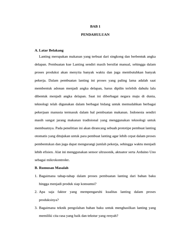 Karya Tulis Usaha Pembuatan Klanting | PDF