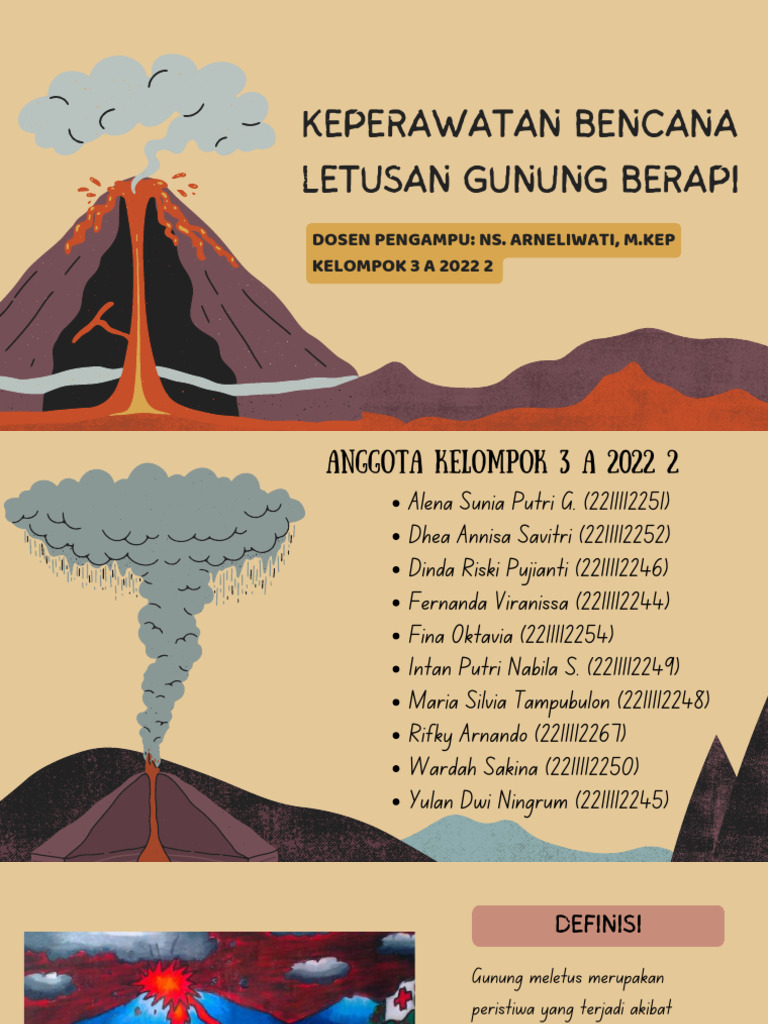 PPT LETUSAN GUNUNG BERAPI- KEP BENCANA | PDF