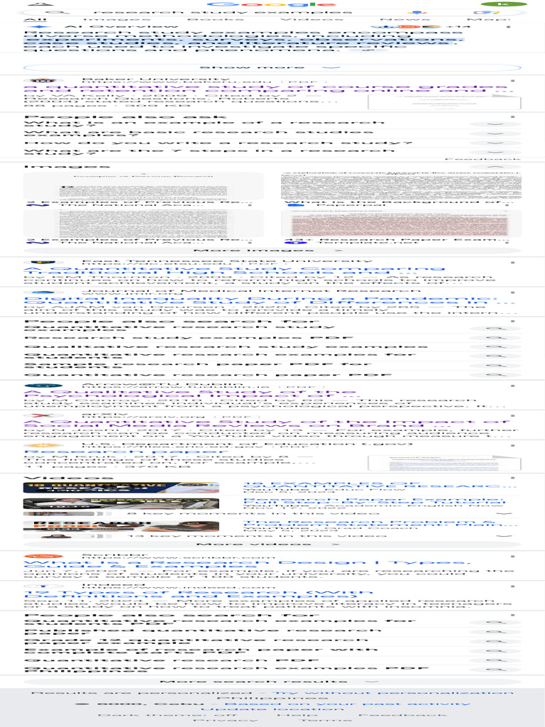 Research Study Examples - Google Search | PDF | Quantitative Research ...
