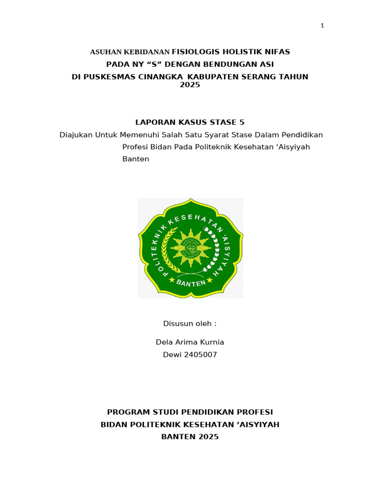 LAPORAN KASUS STASE 5 DELA | PDF