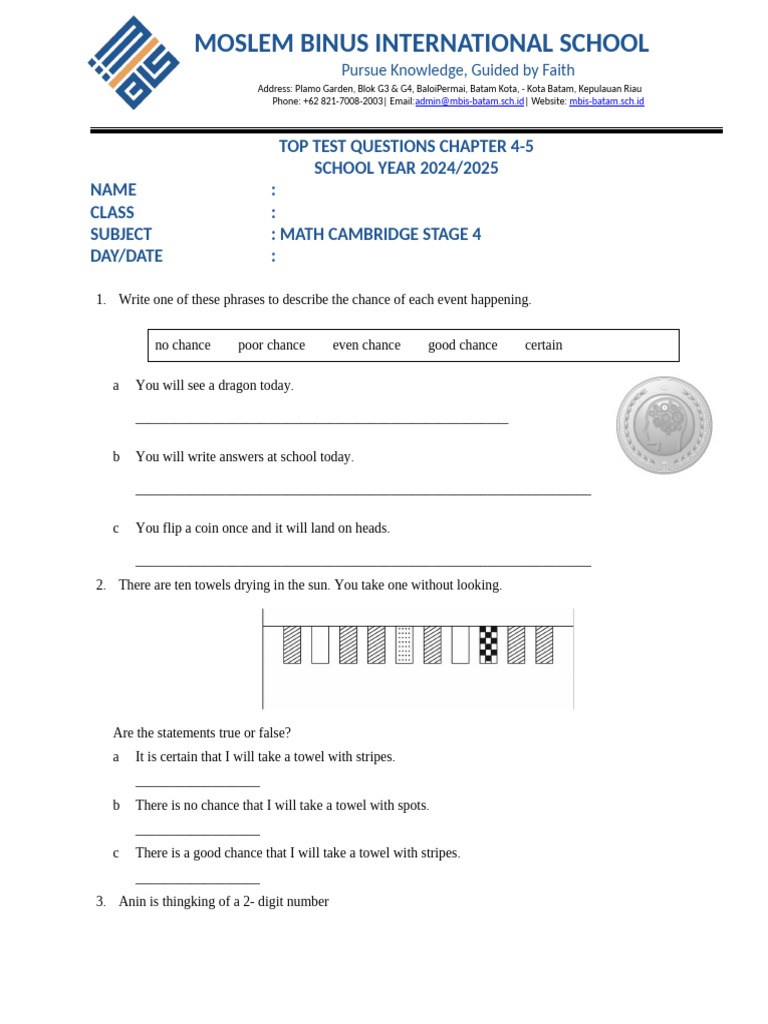 Top Test Math 4 Cambridge | PDF