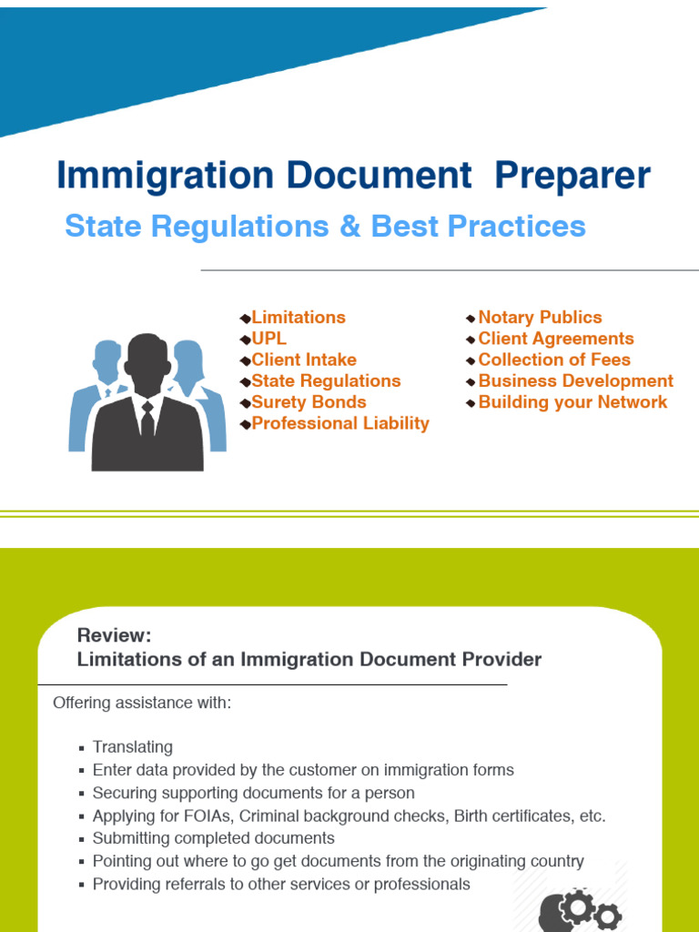 Immigration Document Preparer State Regulations | PDF | Practice Of Law ...