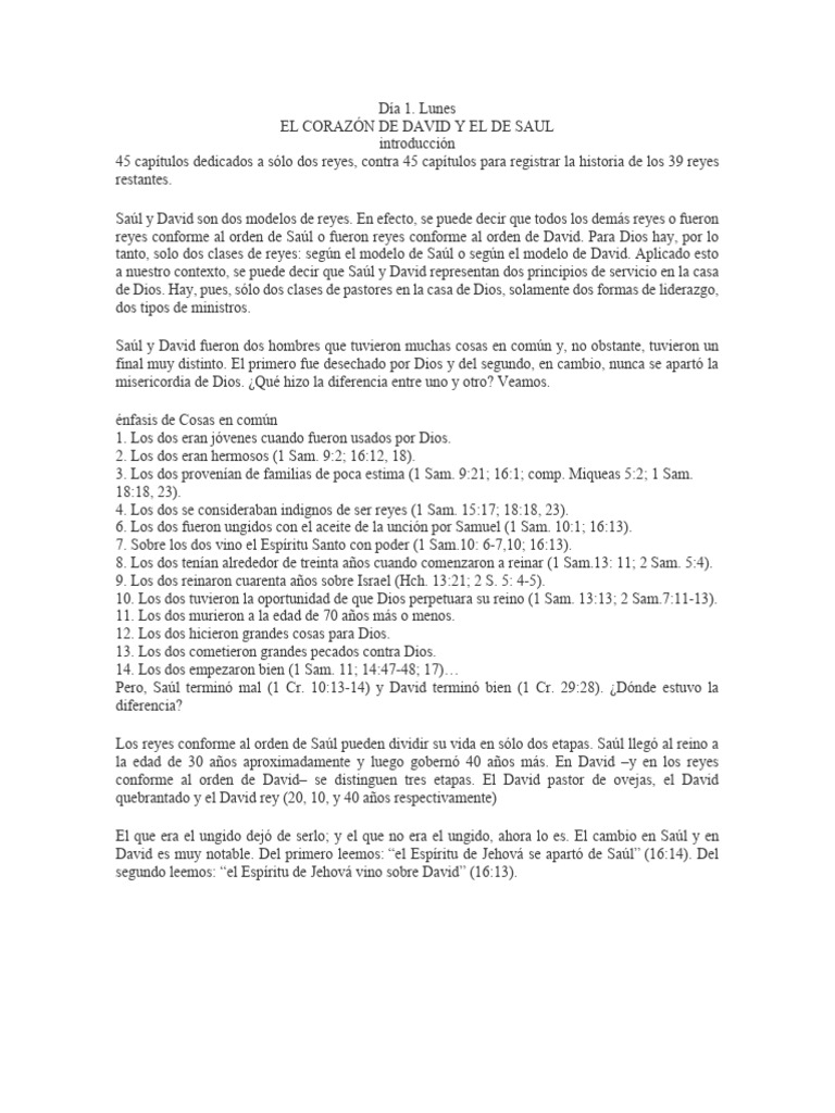 Sermon 1 Daniela Sepúlveda | PDF | David | Saulo