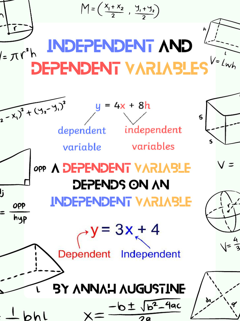 Independent and Dependent Variables | PDF