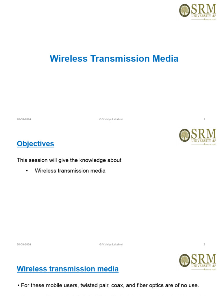 Unit 1-Wireless Transmission Media (Part 2 Contd) | PDF | Radio | Communications Satellite