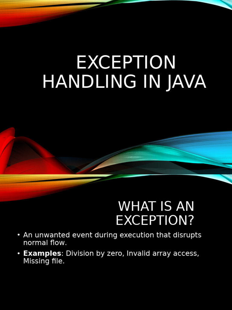 Java Exception Handling Guide | PDF