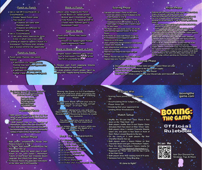 Boxing The Game - BTG Official Rulebook - en | PDF | Board Games | Ephemera