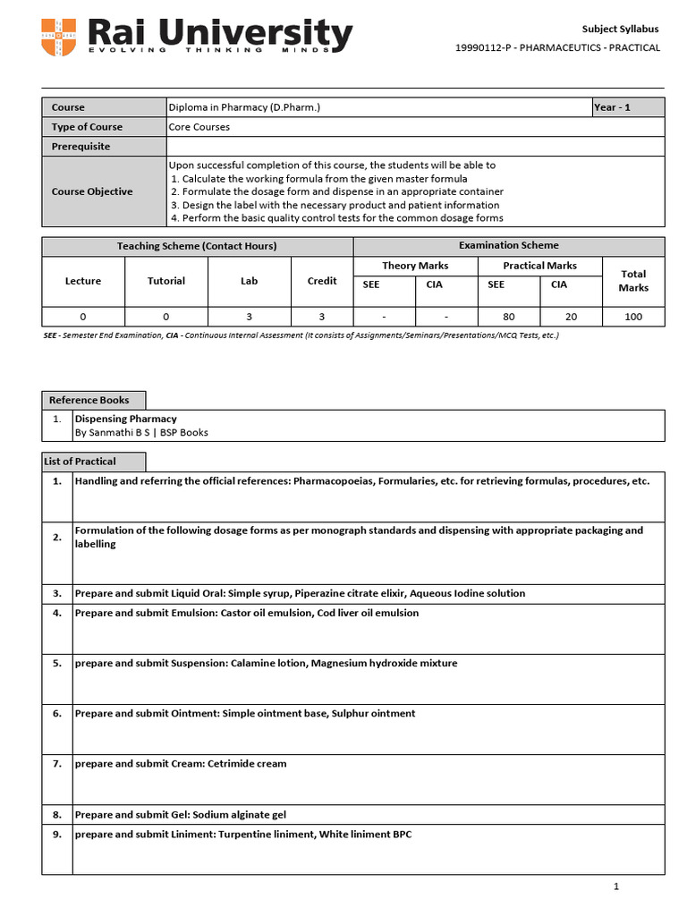 D.pharM Syllabus | PDF | Human Body | Lymph