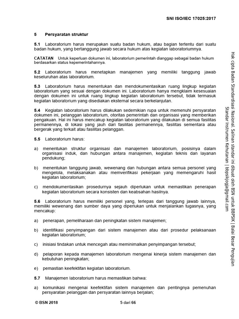 SNI ISO IEC 17025 2017 2018 Persyaratan Umum Kompetensi Laboratorium 2 11 | PDF