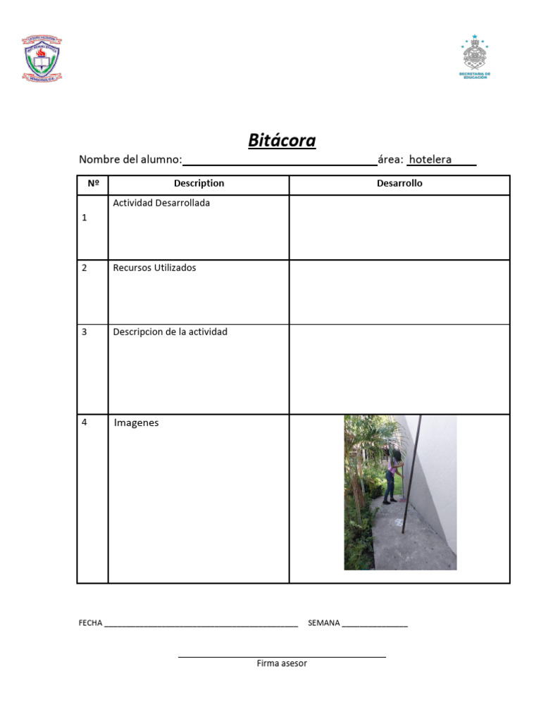 Bitacora Formato 2023-1 | PDF