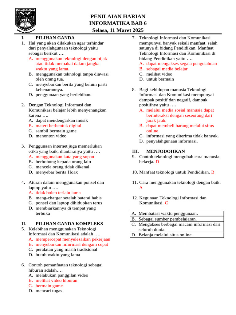 PEMBAHASAN PH TIK BAB 6 | PDF