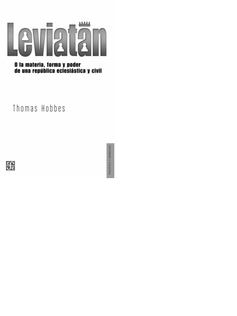 Leviatán Thomas Hobbes Partes I y II | PDF