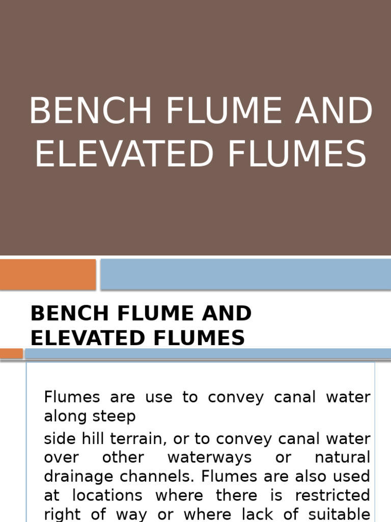 Bench Flume and Elevated Flume | PDF | Canal | Flood