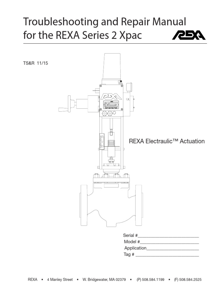 REXA Series 2 Xpac Repair Manual | PDF | Servomechanism | Actuator