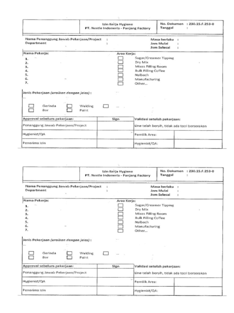 Form Hygiene | PDF