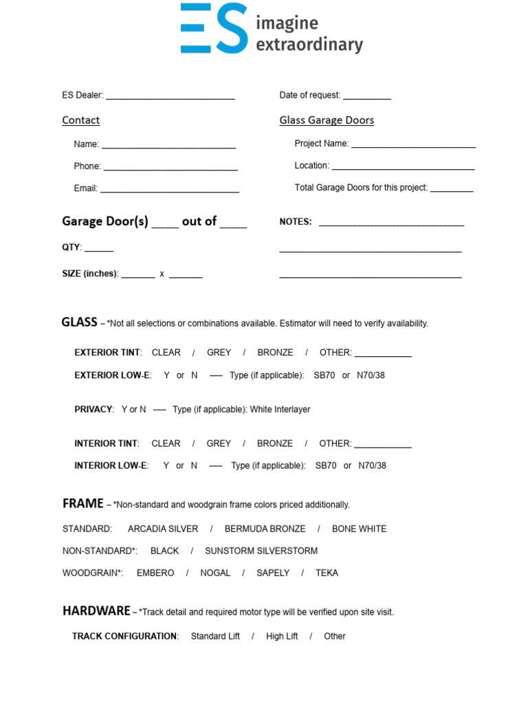 ES GGD Quote Request Form | PDF