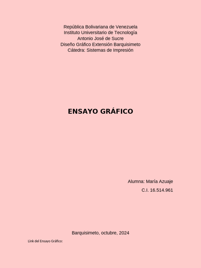 María Azuaje - Ensayo Fráfico | PDF