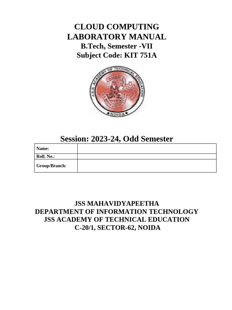 Cloud computing Lab manual N | PDF | Microsoft Azure | Ip Address