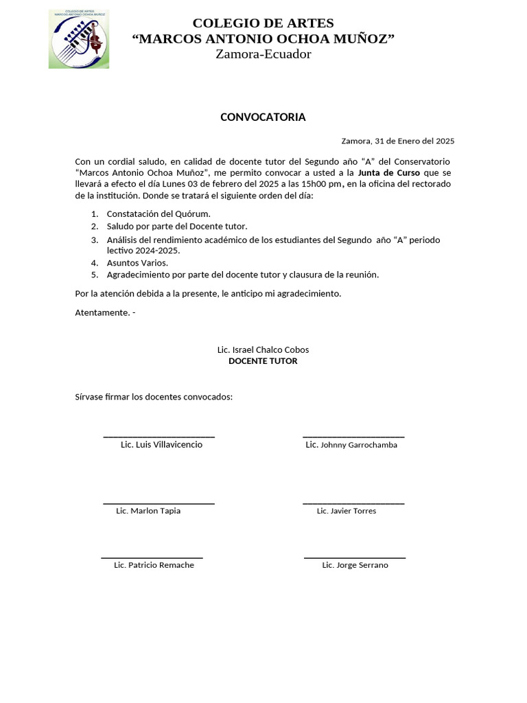 2d AConvocatoria a junta | PDF