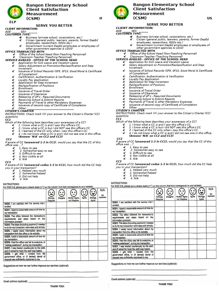 Client Satisfaction Measurement CSM | PDF | Learning