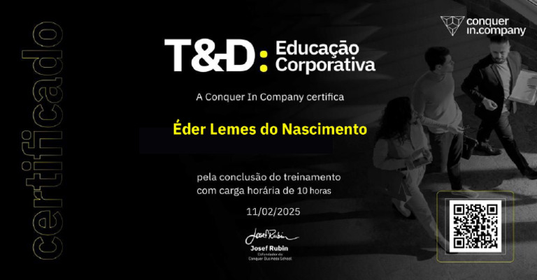 Certificado + Conquer +Td+Educacaocorporativa | PDF