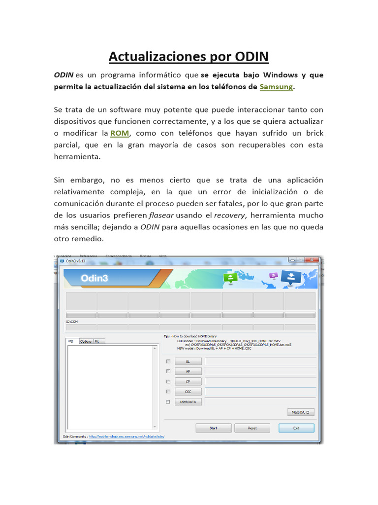 Unidad1 Odin Tutorial | PDF | Arranque | Hardware de la computadora