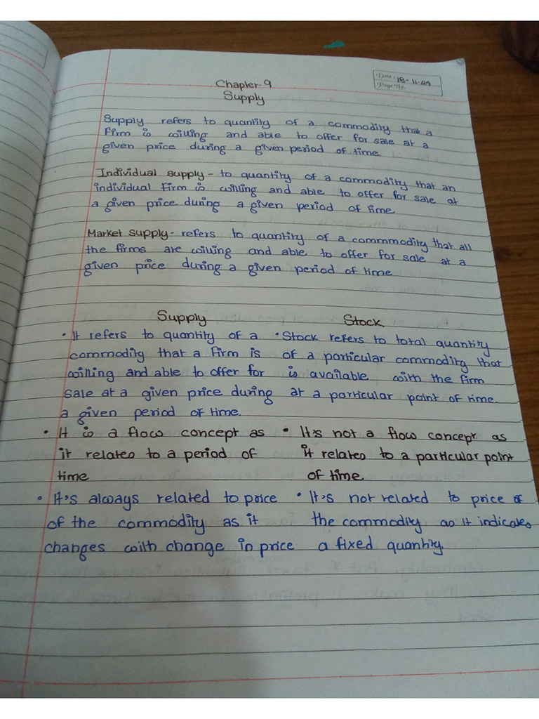 Supply (Notes) | PDF