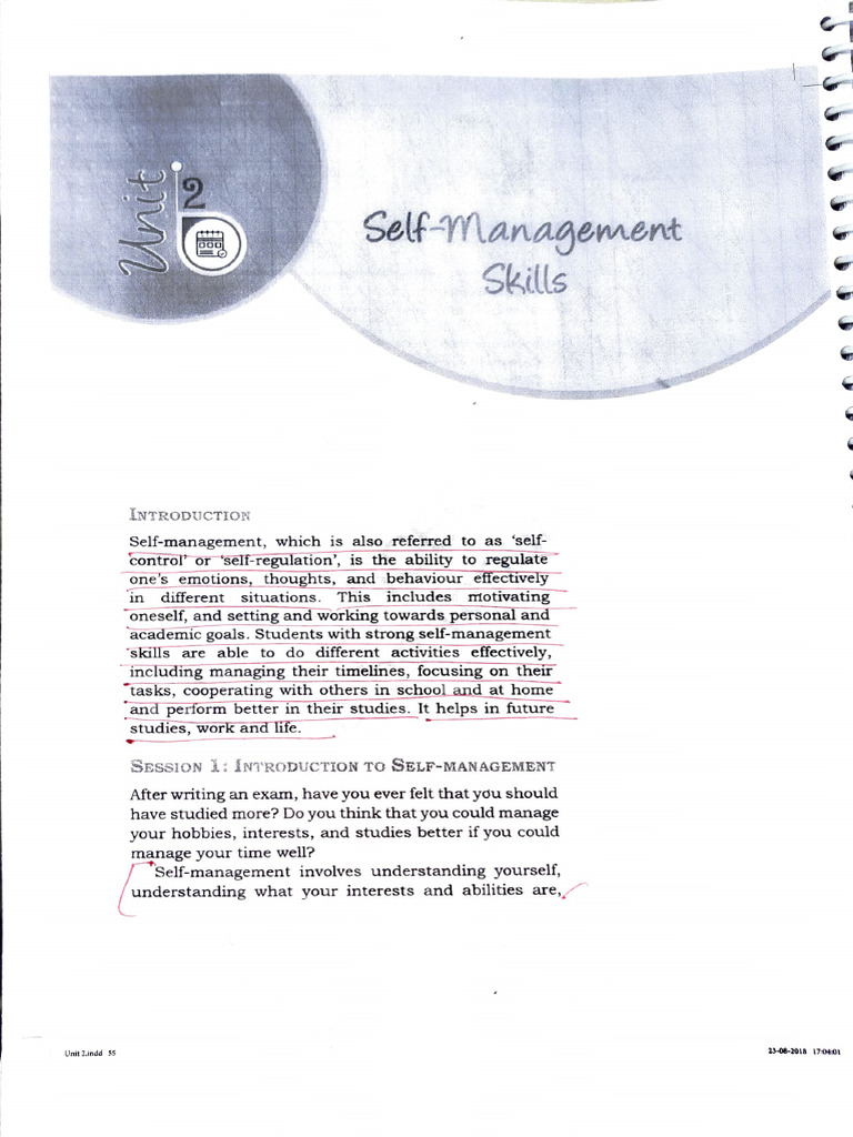 Self Management Skills 9 | PDF | Hygiene | Educational Technology