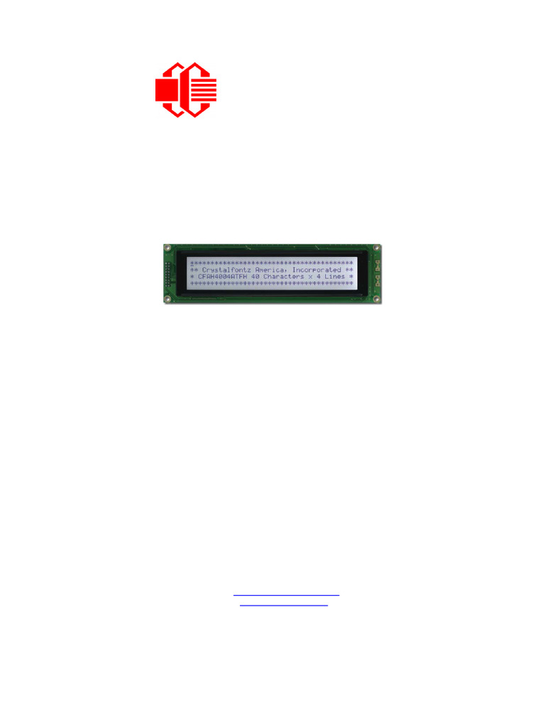 CFAH4004A TFH JTDatasheetRelease2021 11 03 | PDF | Liquid Crystal ...