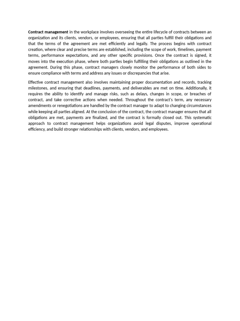 Contract Management | PDF