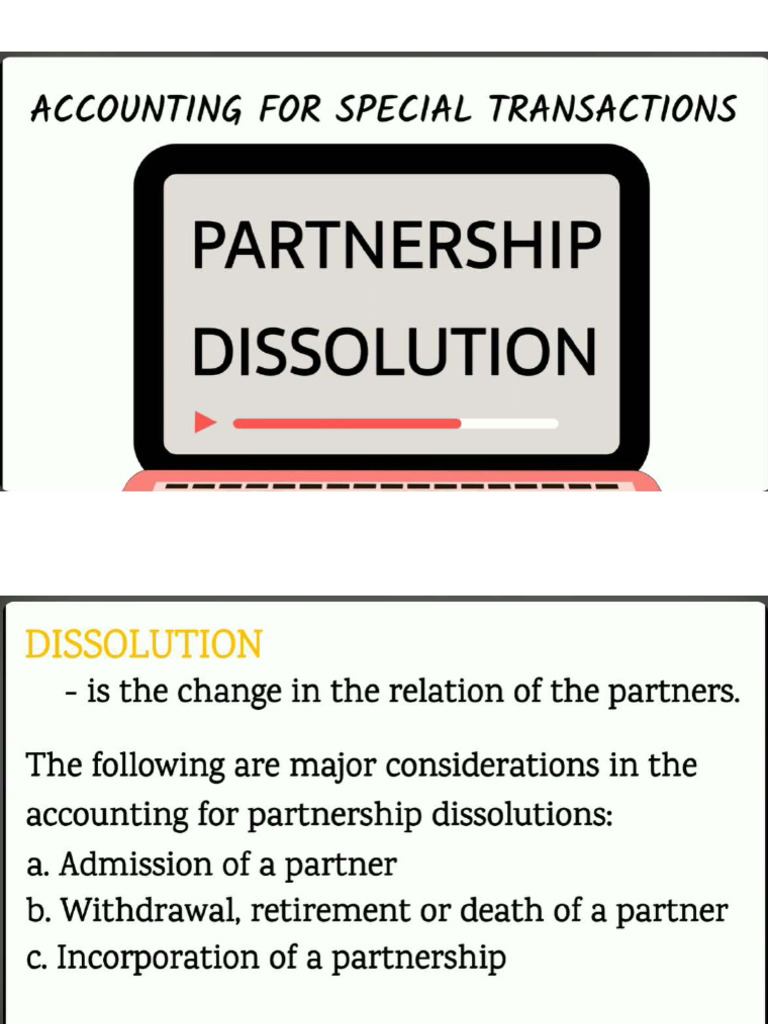 Partnership Dissolution | PDF