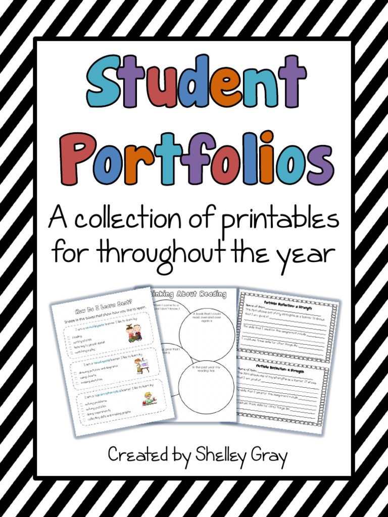 Year-Round Student Portfolio Printables | PDF | Scrapbooking | Learning