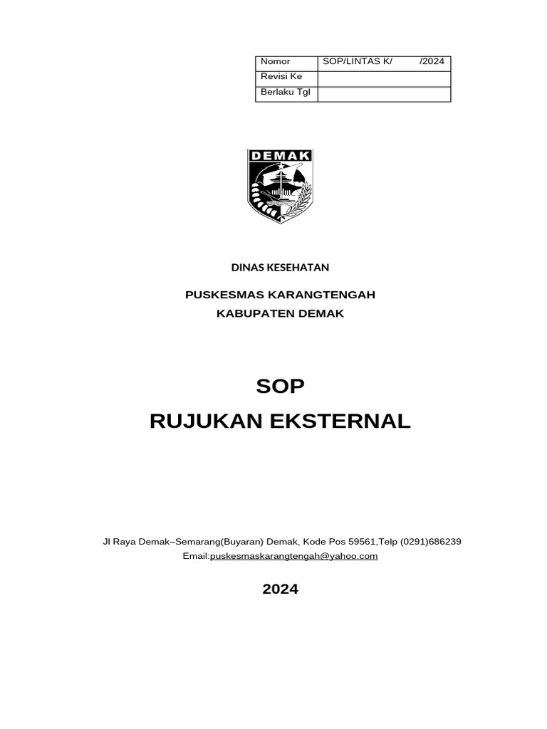 SOP Rujukan Eksternal NEW | PDF