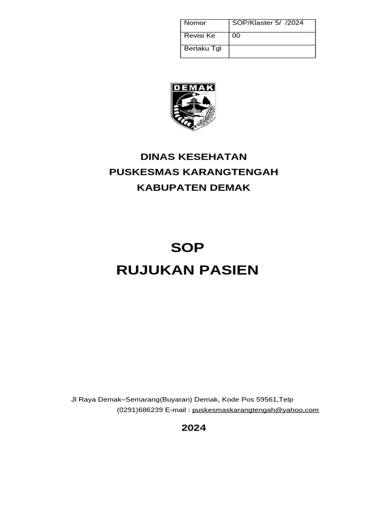 Sop Rujukan Pasien | PDF