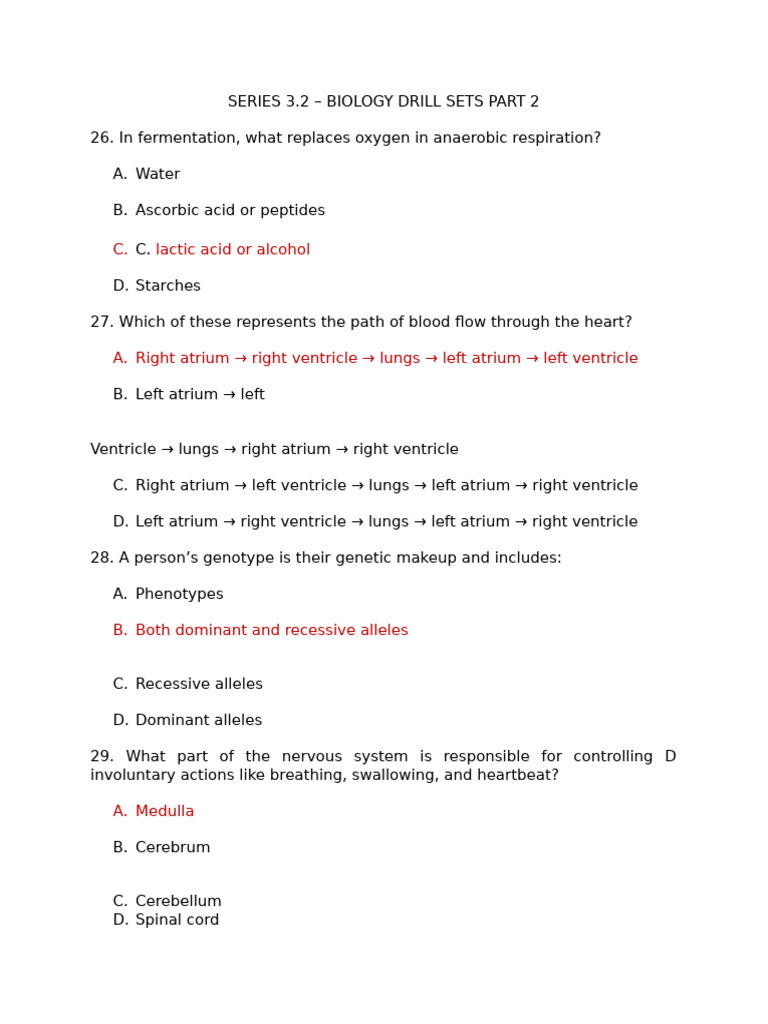 Blood Flow and Anatomy Quiz | PDF | Blood | Atrium (Heart)