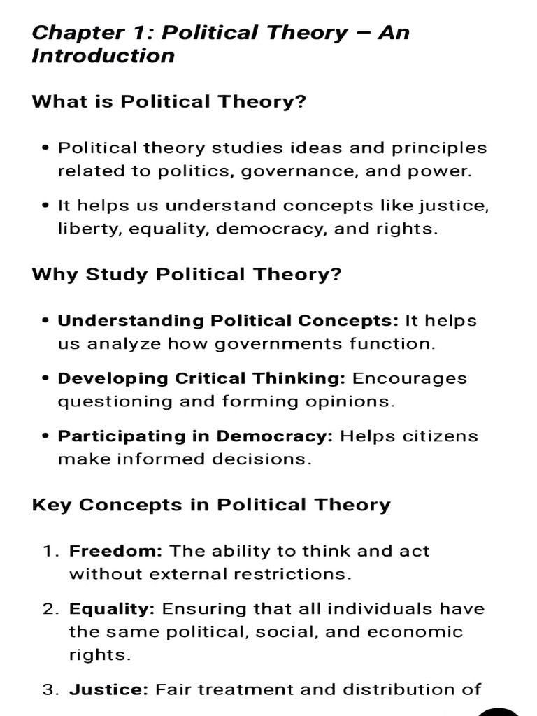 Class 11 Political Theory Notes | PDF | Nationalism | Social Justice