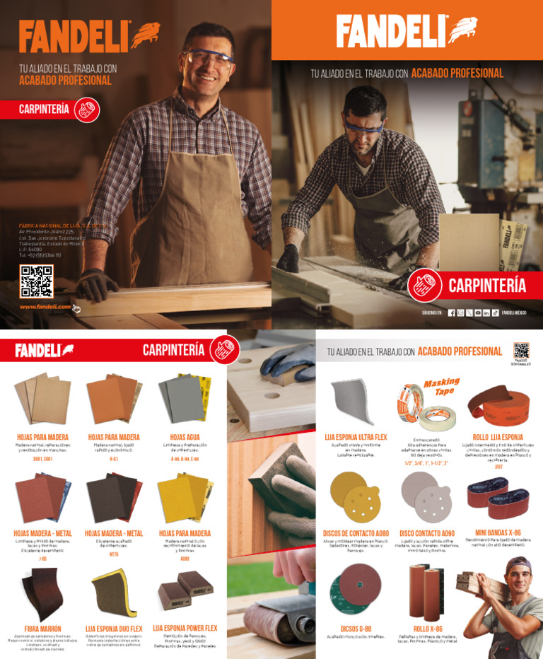 Diptico Carpinteria Fandeli | PDF | Madera | Materiales de construcción