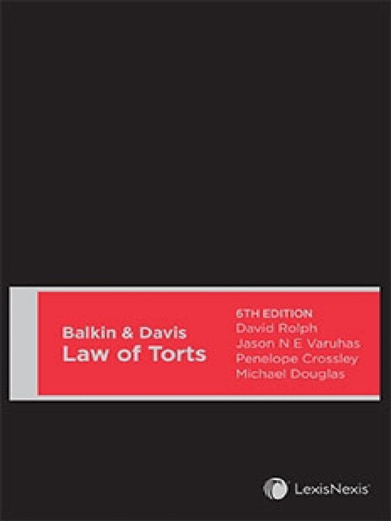 Balkin and Davis Law of Torts_nodrm | PDF | Negligence | Damages