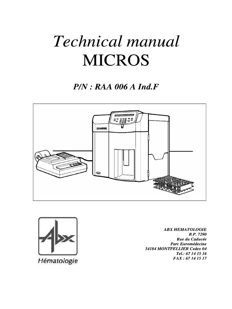Advia 60 Micros 60 | PDF